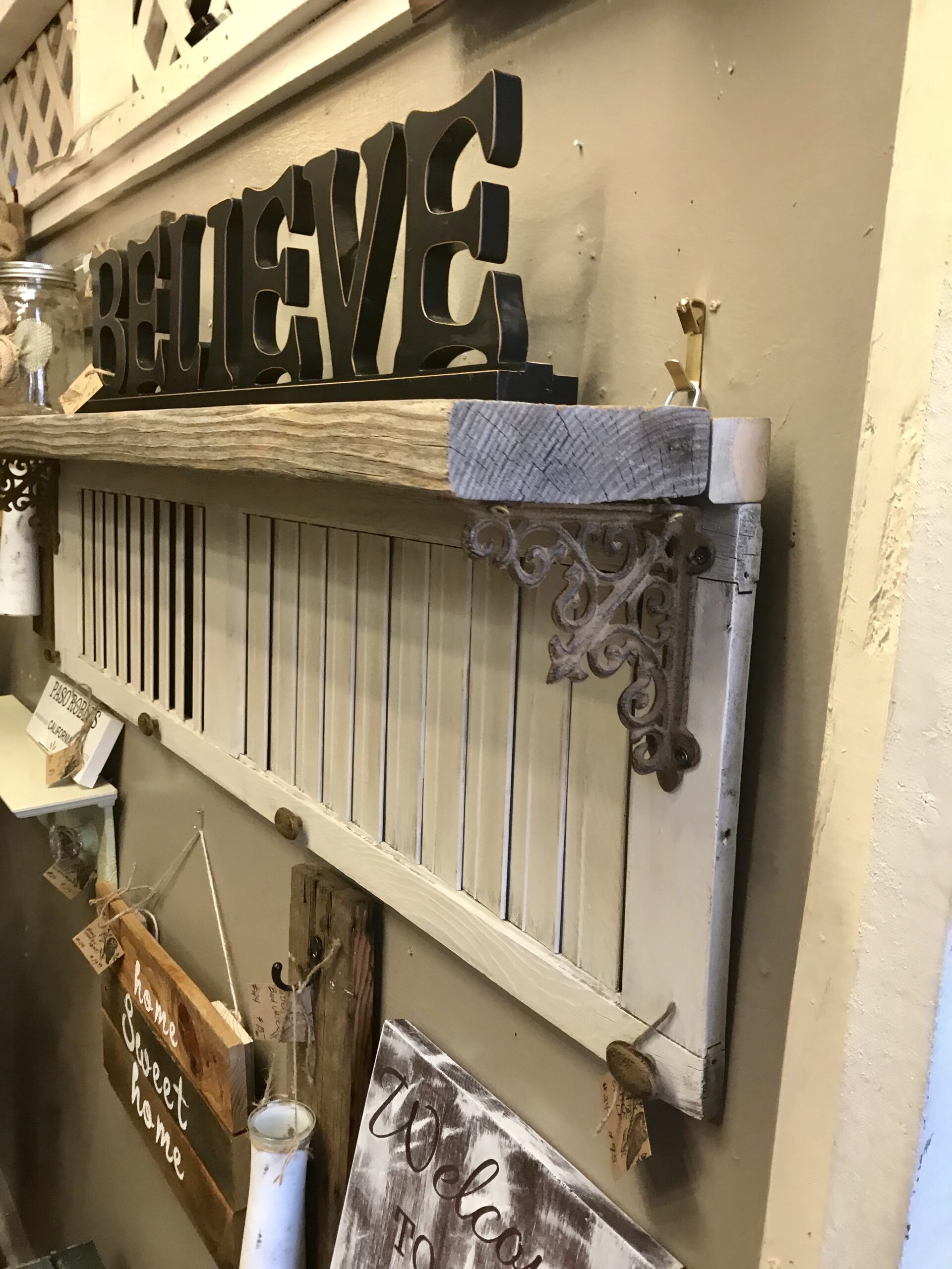 Easy Shutter Shelf DIY