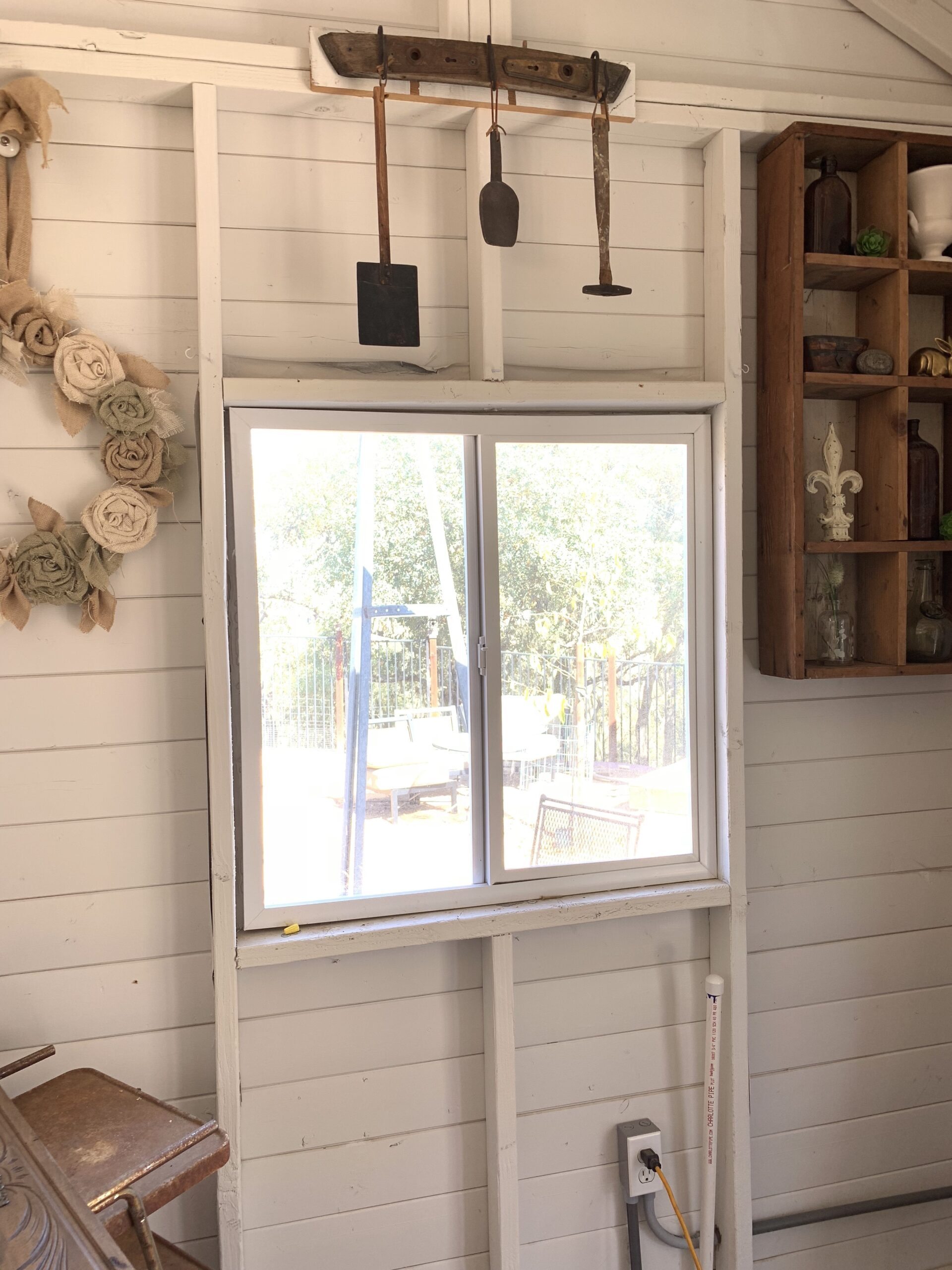 Unique Vintage Wood Window Frame - Hootshack