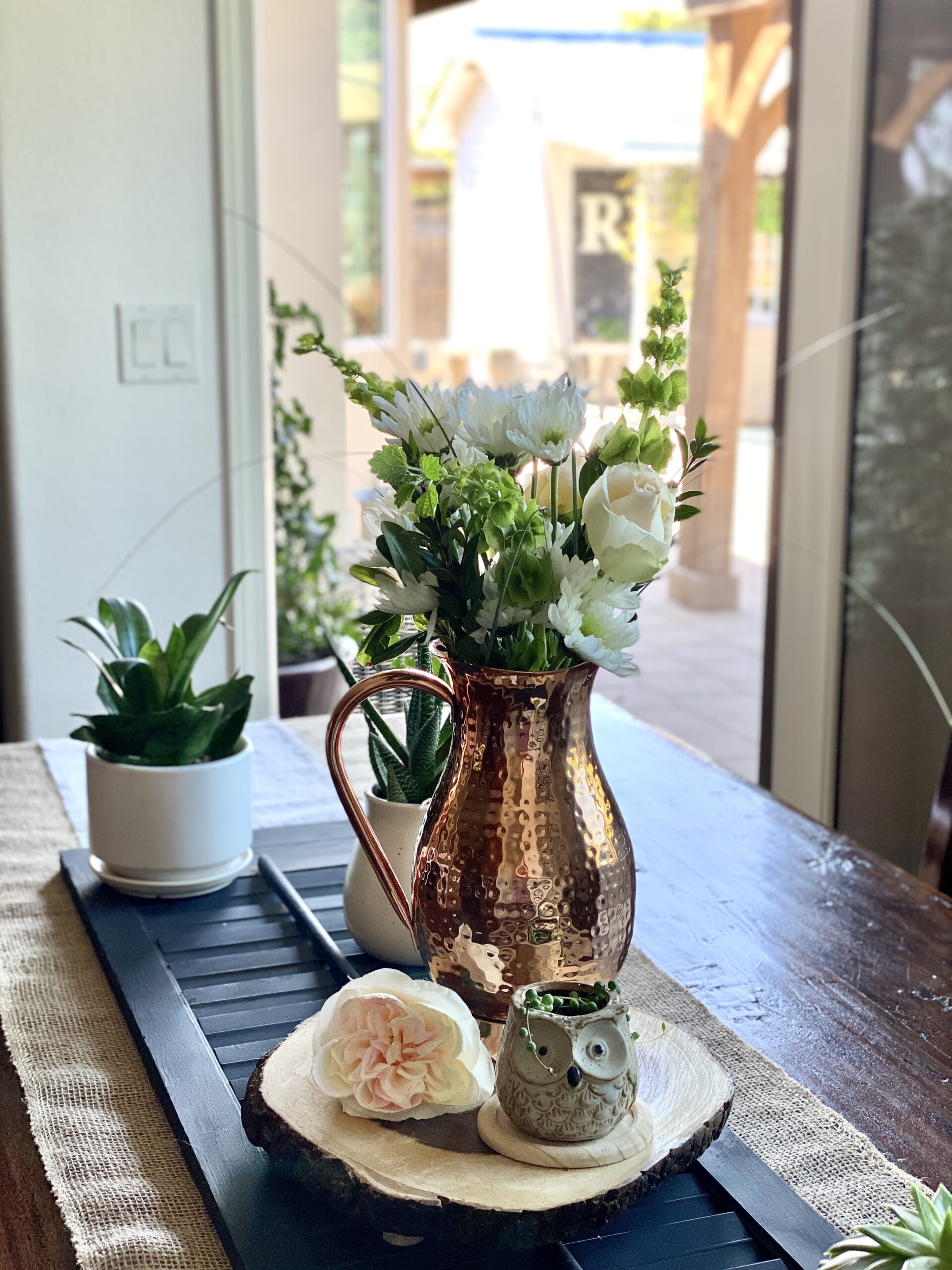 My Simple Spring Dining Table Decor - Hootshack