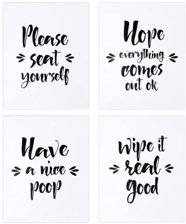 Funny Bathroom Signs : Hilarious Art For the Bathroom