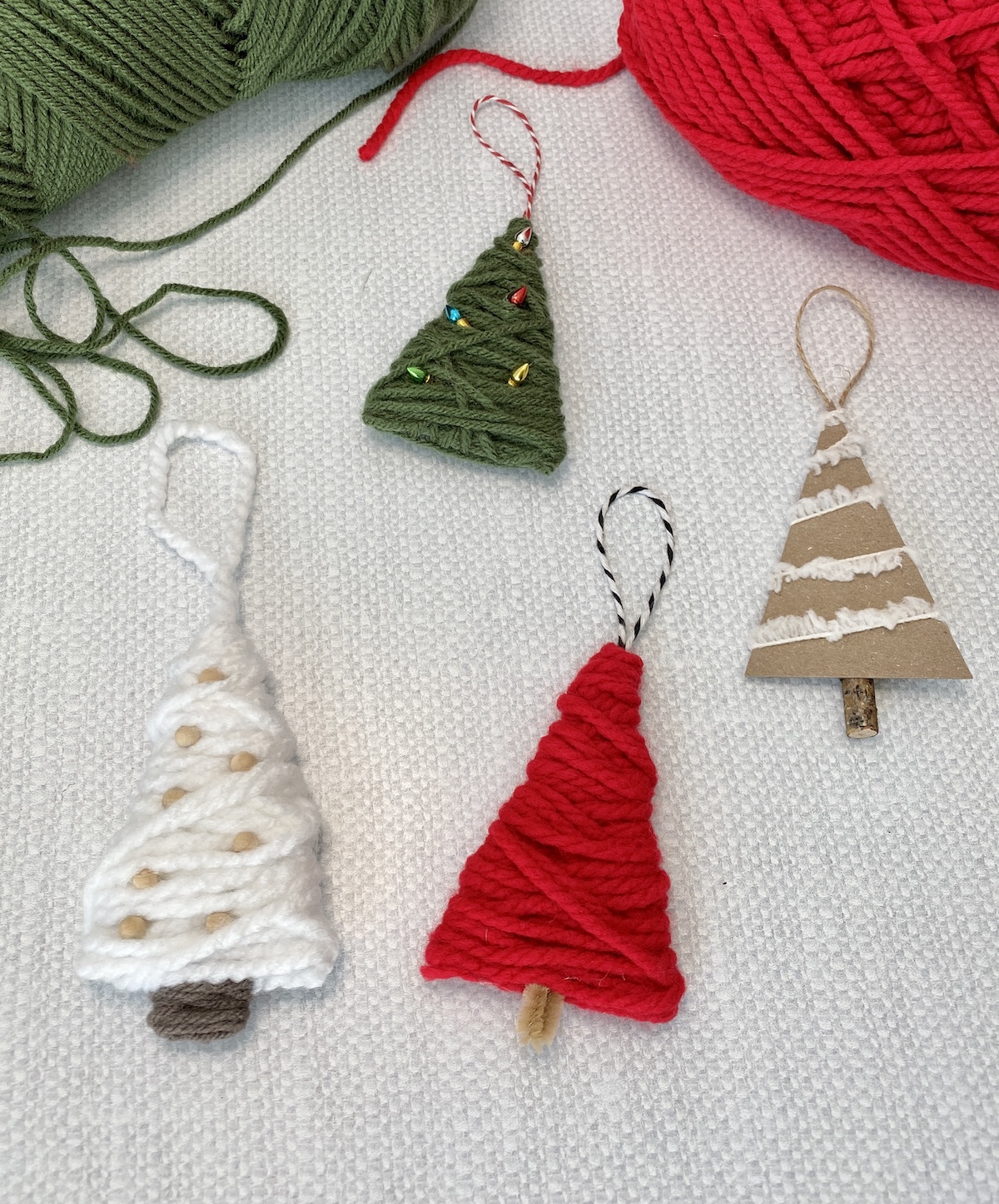 Easy DIY Yarn Ornaments - Hootshack