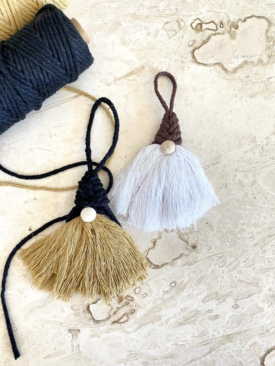 Macrame Gnomes Christmas Ornaments DIY Video & Tutorial