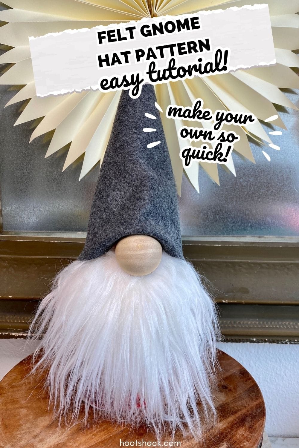 Felt Gnome Hat Pattern (Easy Tutorial) - Hootshack