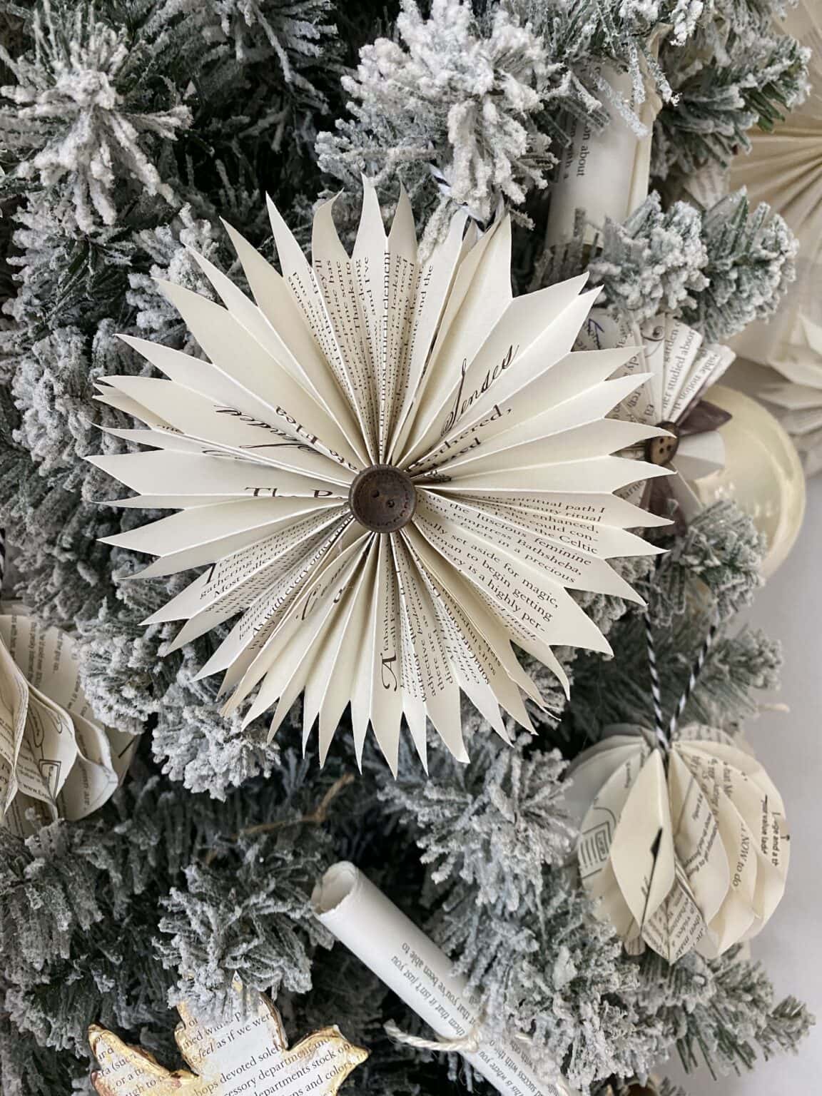 DIY Book Page Ornaments: Easy Tutorials