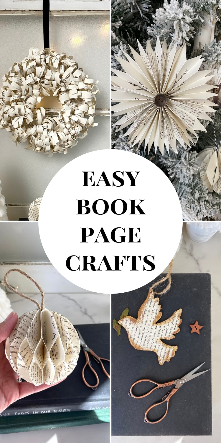 Easy Book Page Crafts For Adults With Tutorials