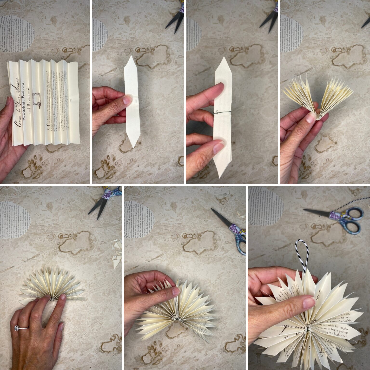 DIY Book Page Ornaments: Easy Tutorials